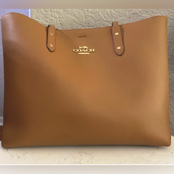 Coach | Bags | Coach Tan Leather Tote Bag | Poshmark